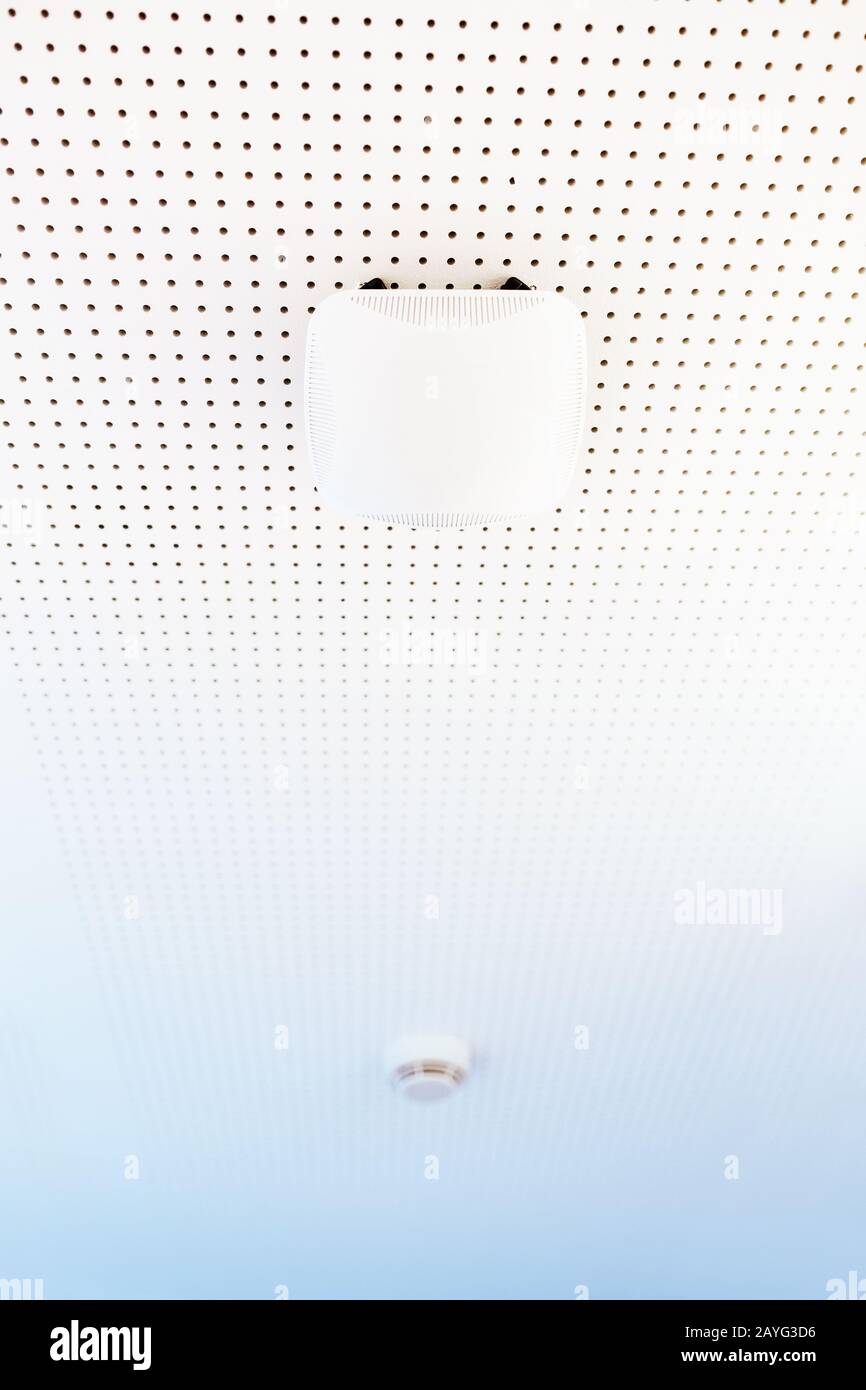 Wi-fi router for network mounted on the ceiling Stock Photo - Alamy