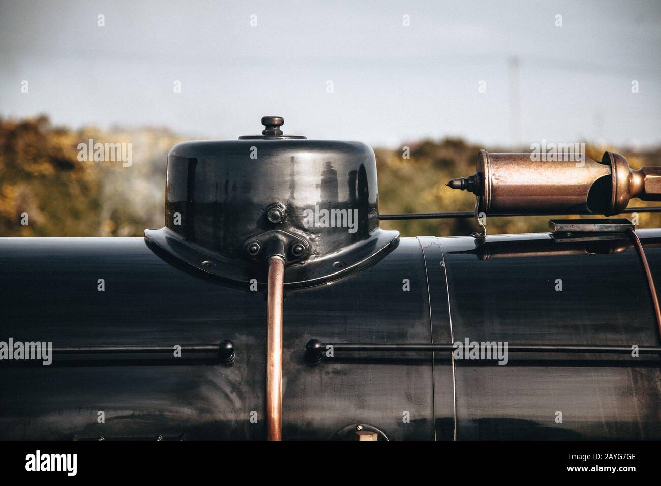 Top of a steam train Stock Photo - Alamy