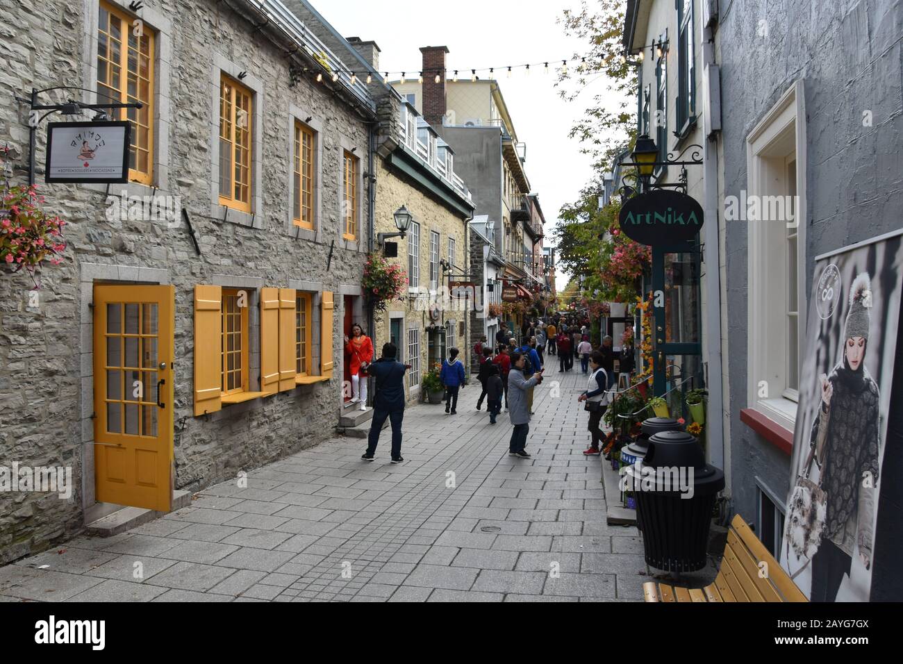 Quartier Petit Champlain, Quebec City, Quebec, Canada Stock Photo - Alamy