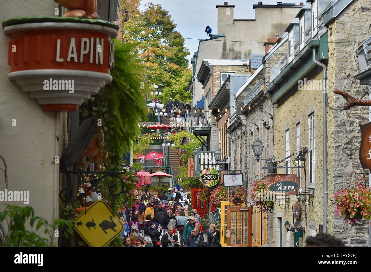 Quartier Petit Champlain, Quebec City, Quebec, Canada Stock Photo - Alamy