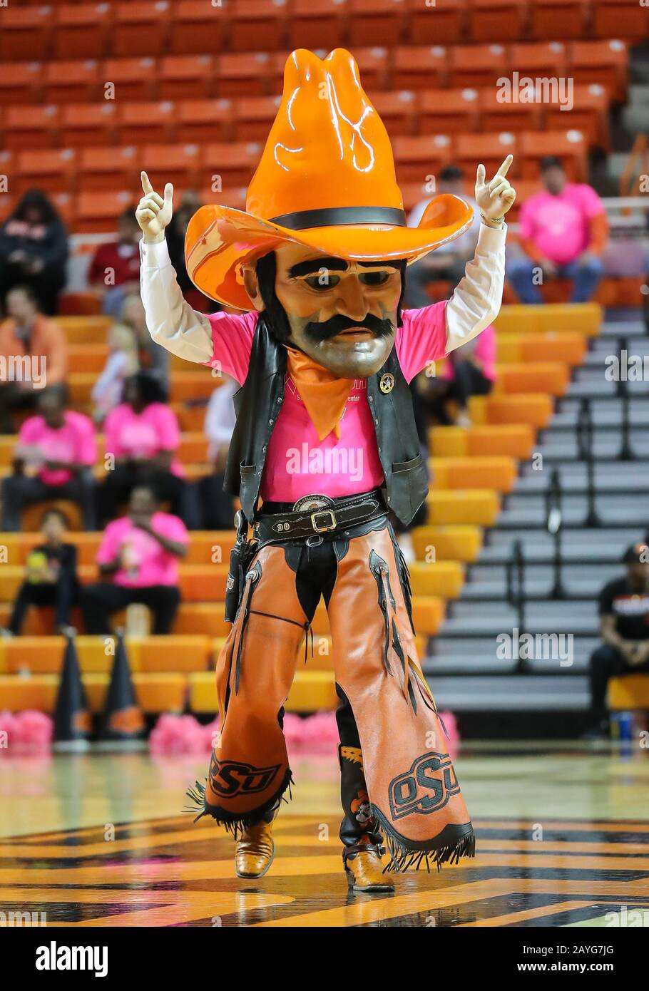 Stillwater, OK, USA. 08th Feb, 2020. Oklahoma State Cowboys mascot ...