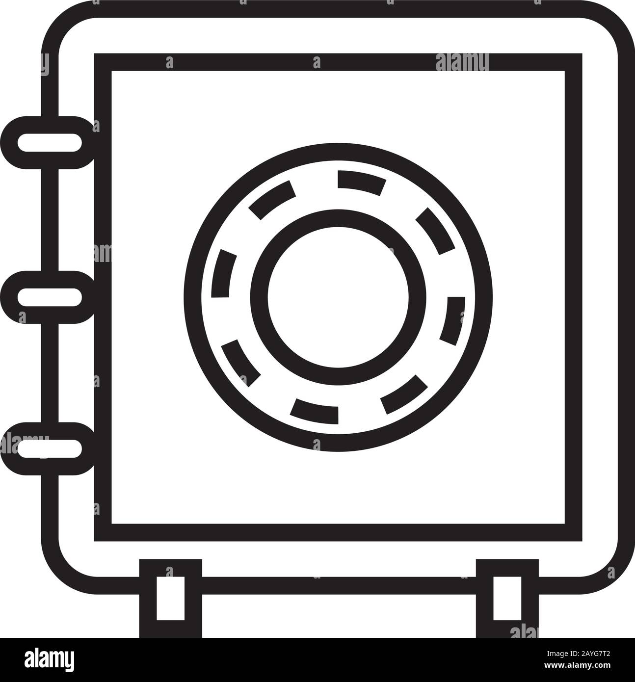 safe box money banking line style Stock Vector Image & Art - Alamy