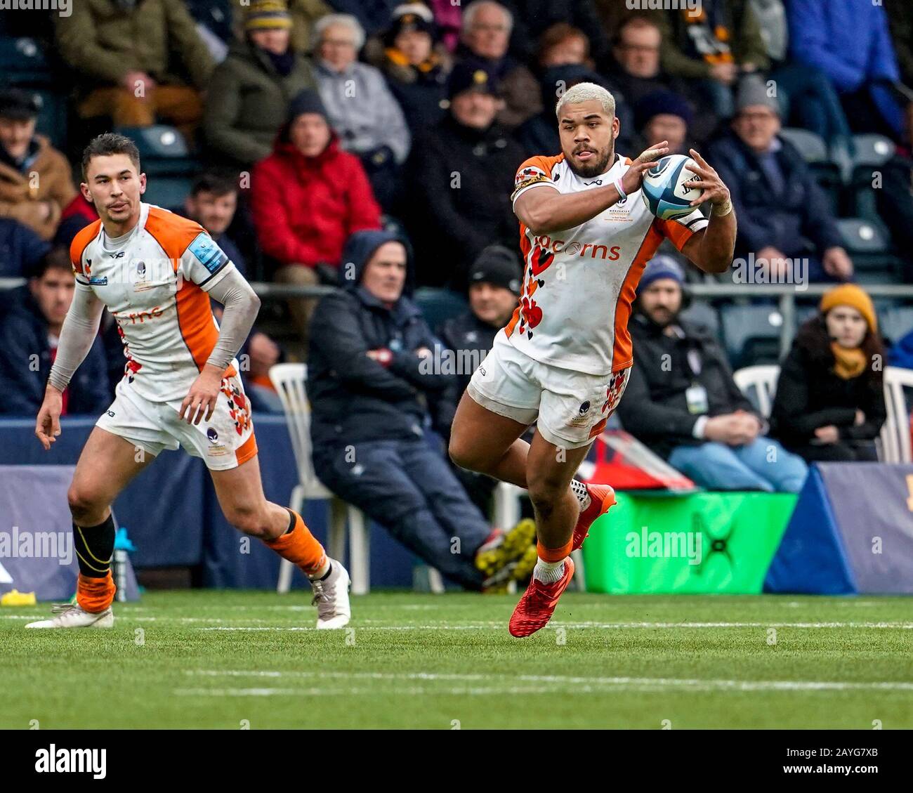Sixways Stadium, Worcester, Worcestershire, UK. 15th February 2020 ...