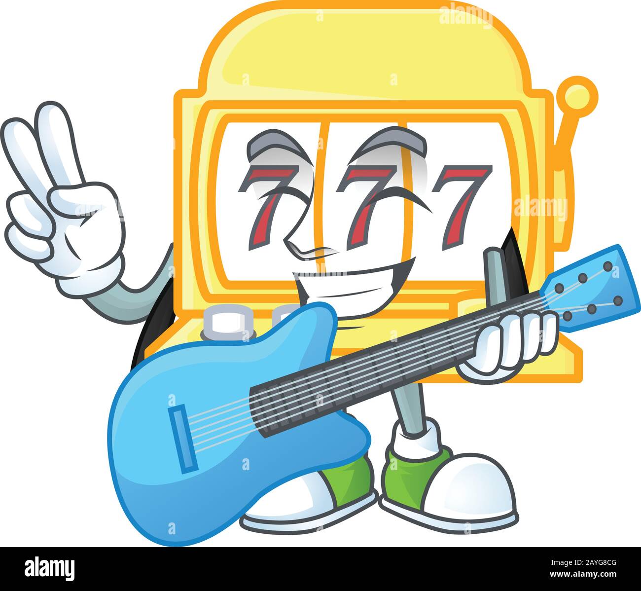 Gold play button guitar Stock Vector Images - Alamy