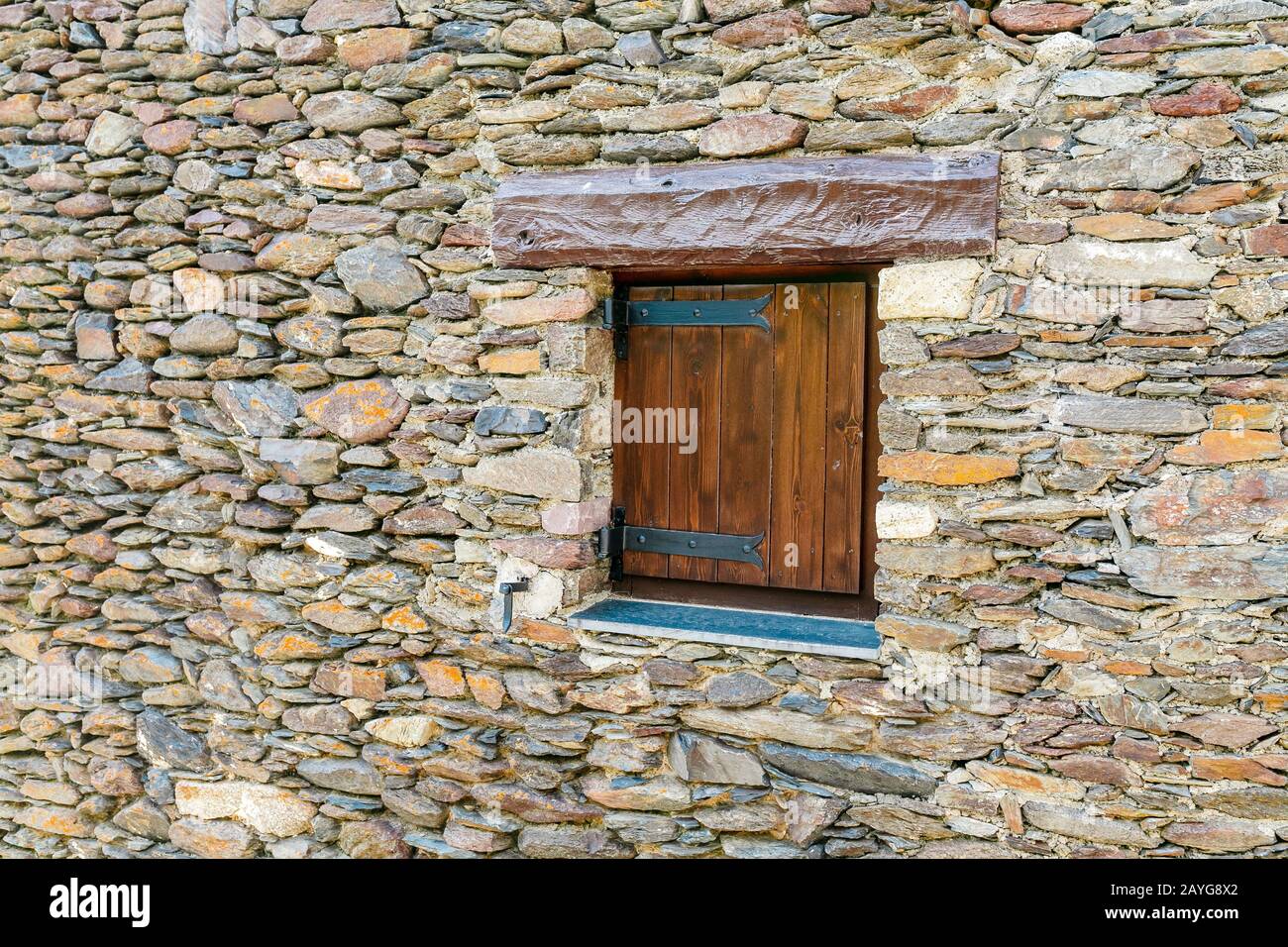 Old stone house with window Stock Photo - Alamy