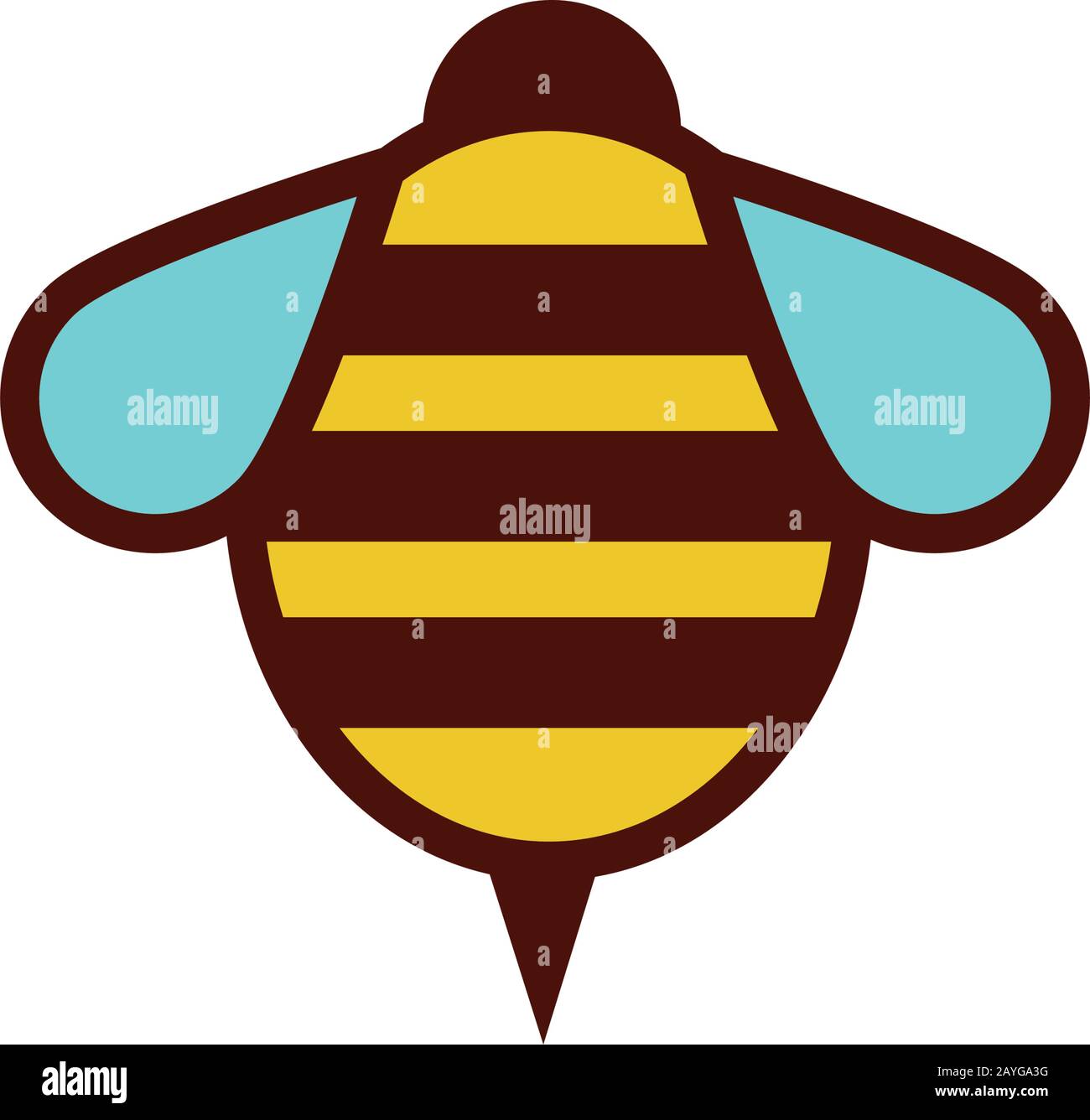 cute bee spring flat style Stock Vector Image & Art - Alamy