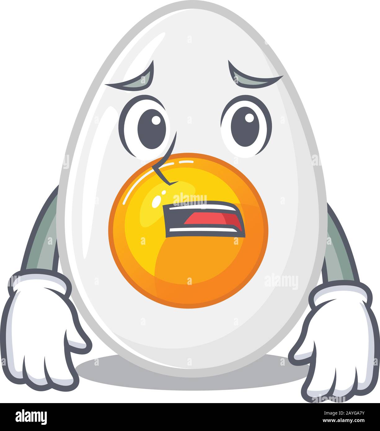 A picture of boiled egg having an afraid face Stock Vector Image & Art ...