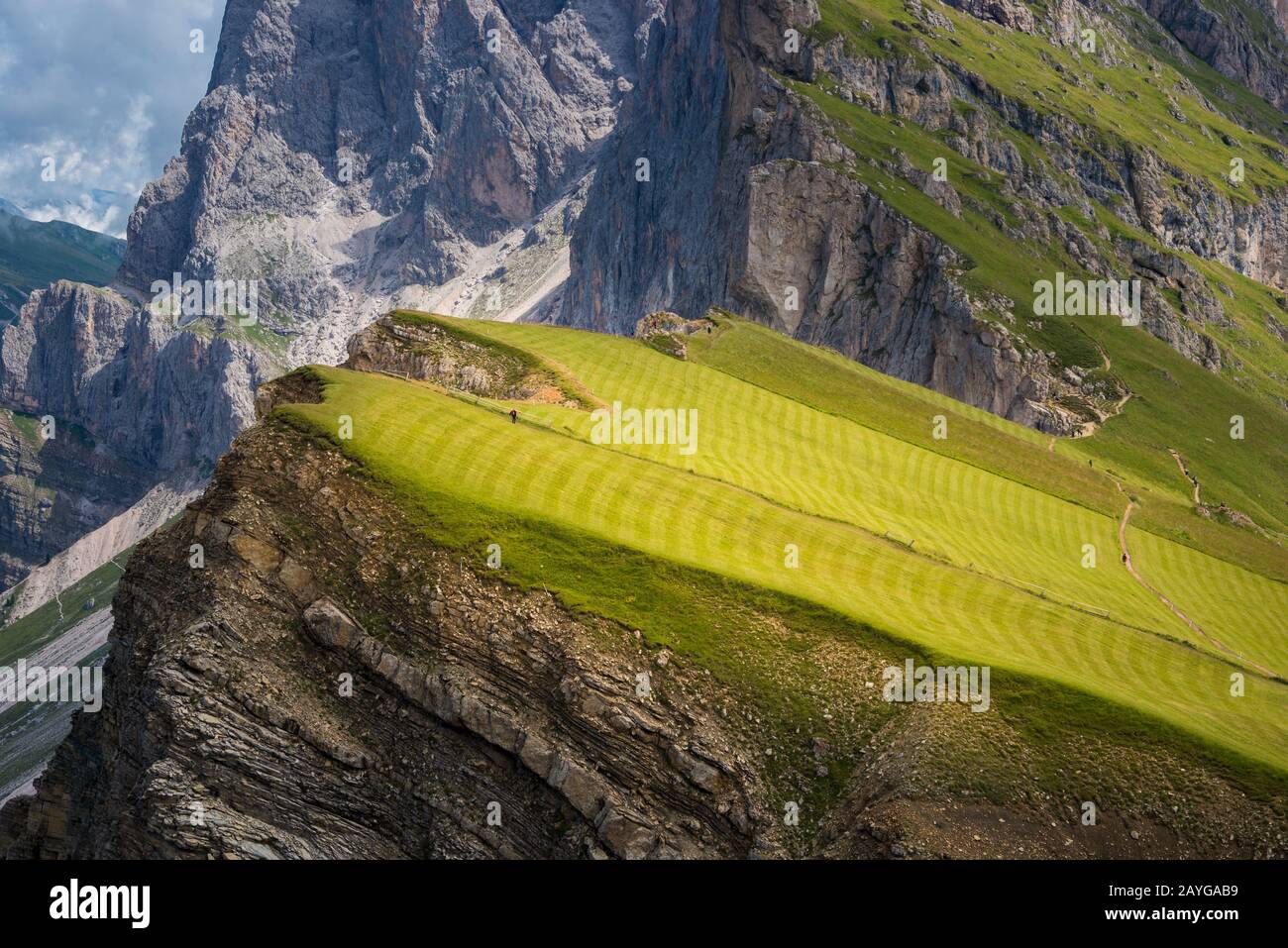 Odle group mountain range in Dolomite alps, Italy Stock Photo - Alamy