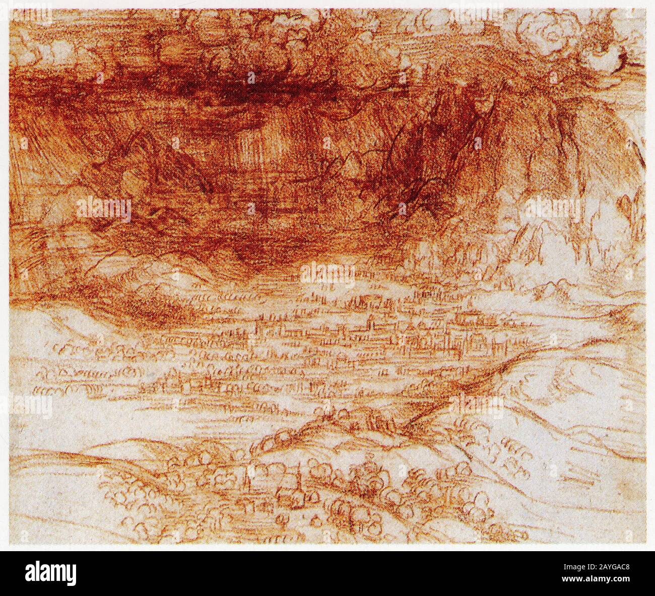 Leonardo da Vinci. View of a Storm. 1500 Stock Photo - Alamy
