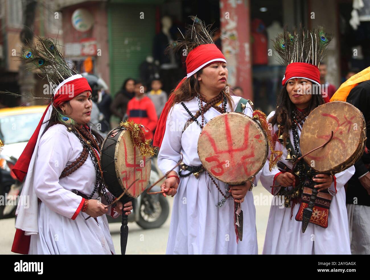Kathmandu, Nepal. 15th Feb, 2020. Women shamans, locally known as ...