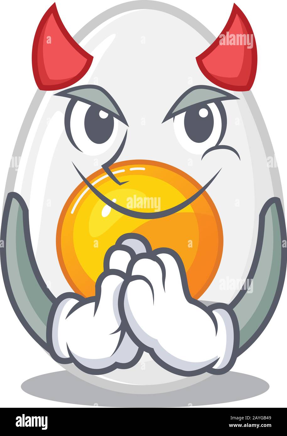 Devil boiled egg Cartoon in character design Stock Vector Image & Art ...