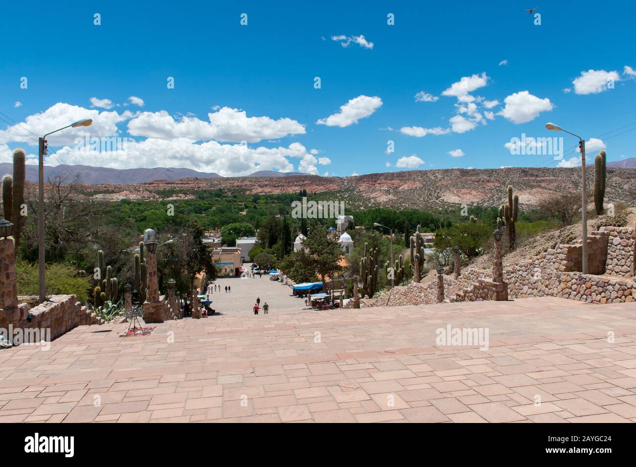 View from independence monument of Humahuaca, a city in the valley of ...