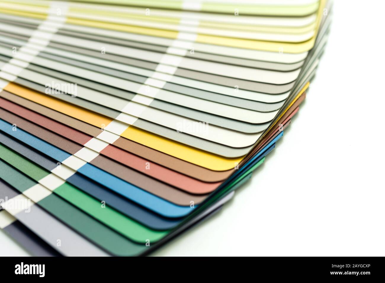 Color palette, guide of paint samples catalog Stock Photo - Alamy