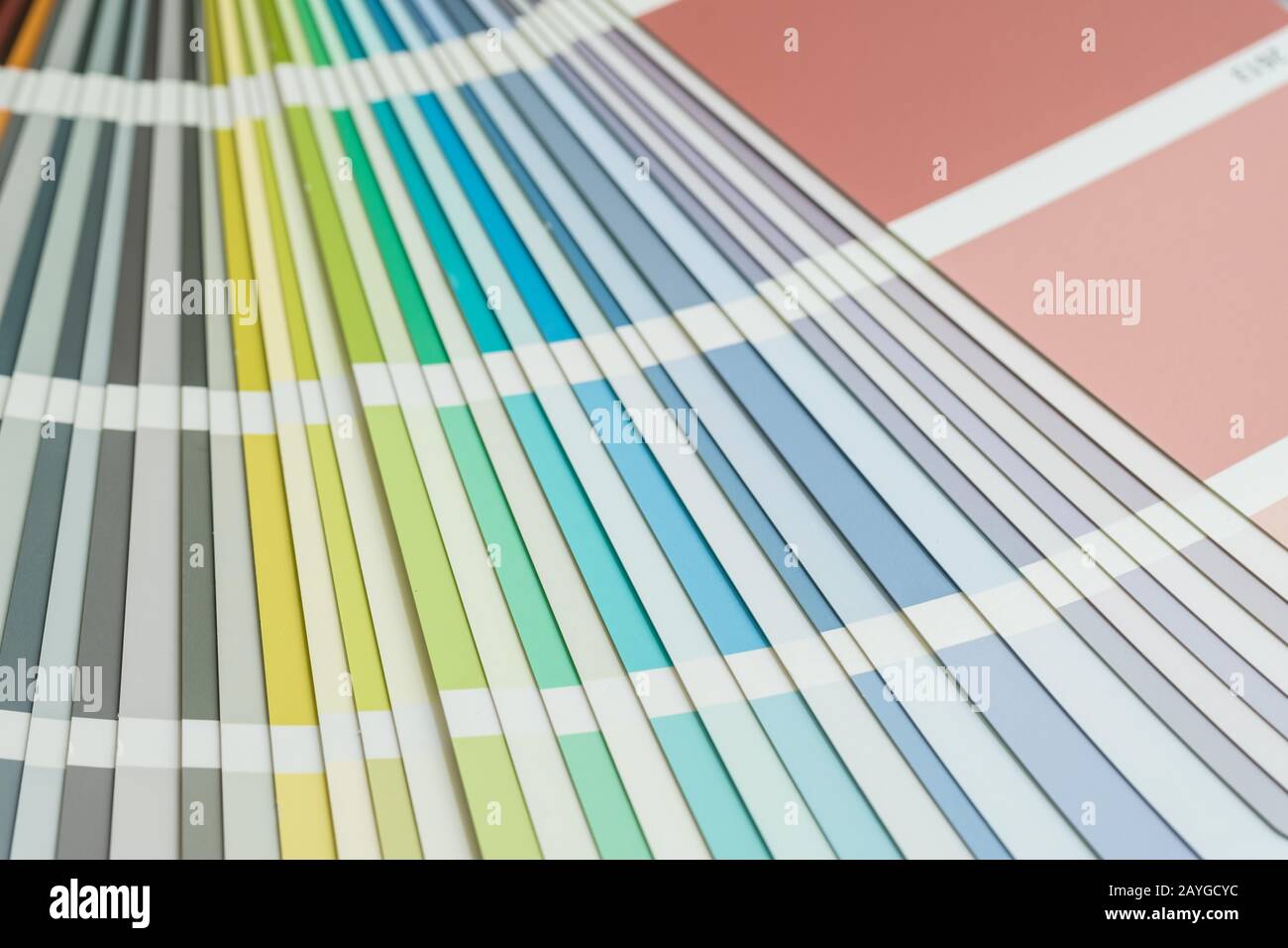 Color palette, guide of paint samples catalog Stock Photo - Alamy
