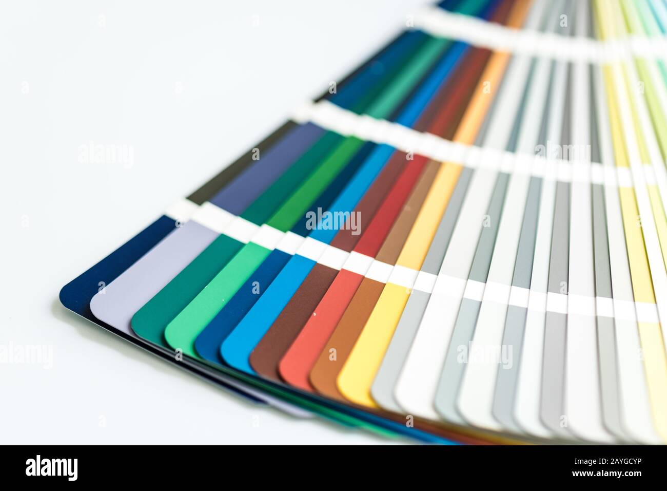 Color palette, guide of paint samples catalog Stock Photo - Alamy