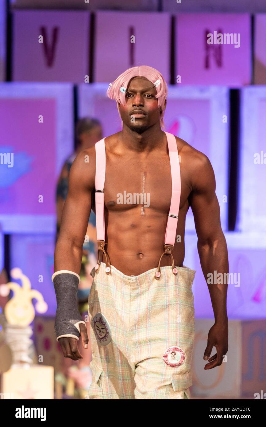 Boxer Richard Riakporhe modelling for Vin and Omi London Fashion Week ...
