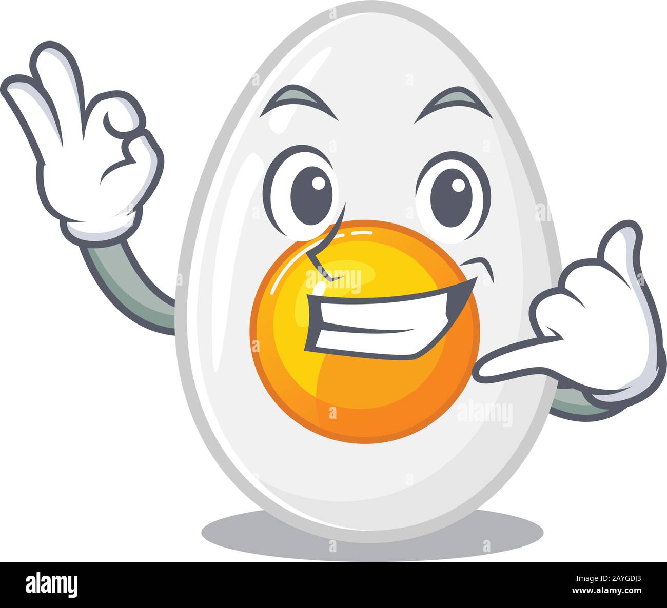 Call me funny boiled egg cartoon character concept Stock Vector Image ...