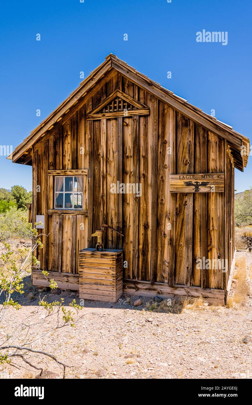 Pioneer Living History Museum: Miner's Cabin Stock Photo - Alamy