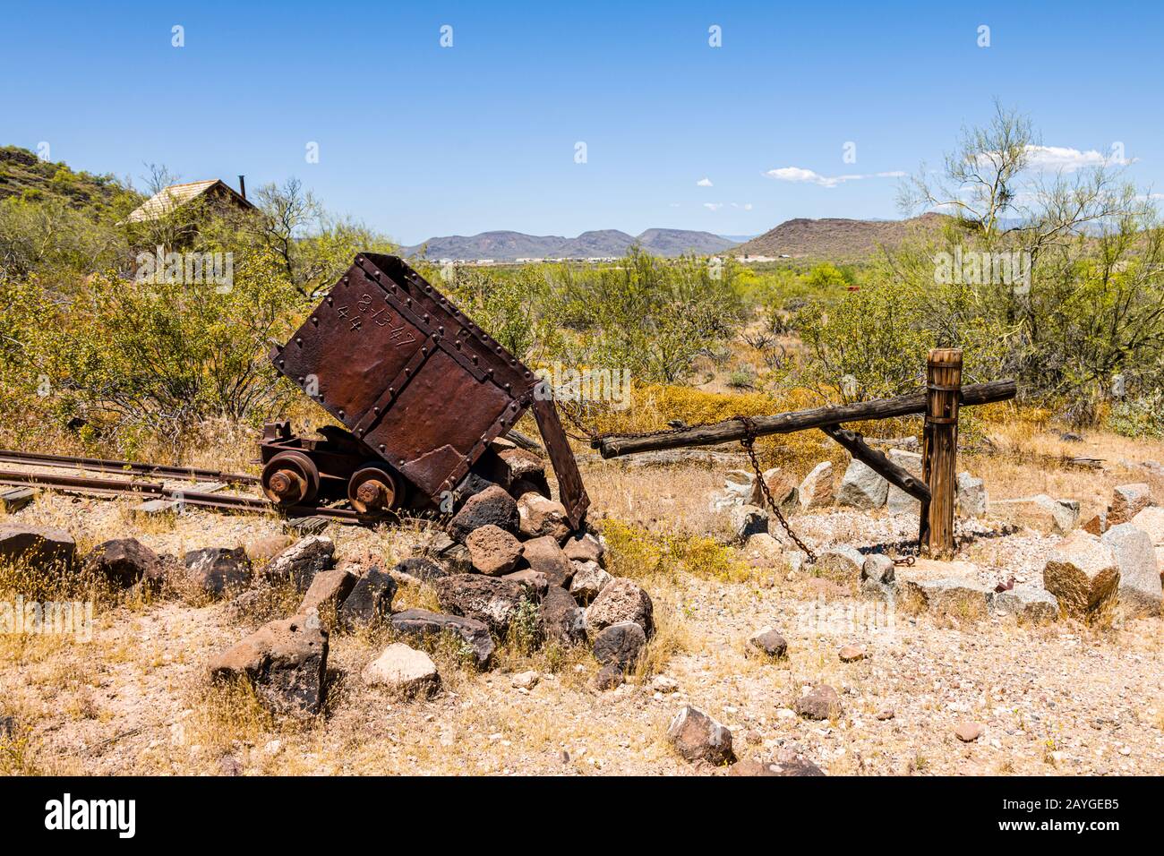 Pioneer Living History Museum: Eagle Mine Ore Cars Stock Photo - Alamy