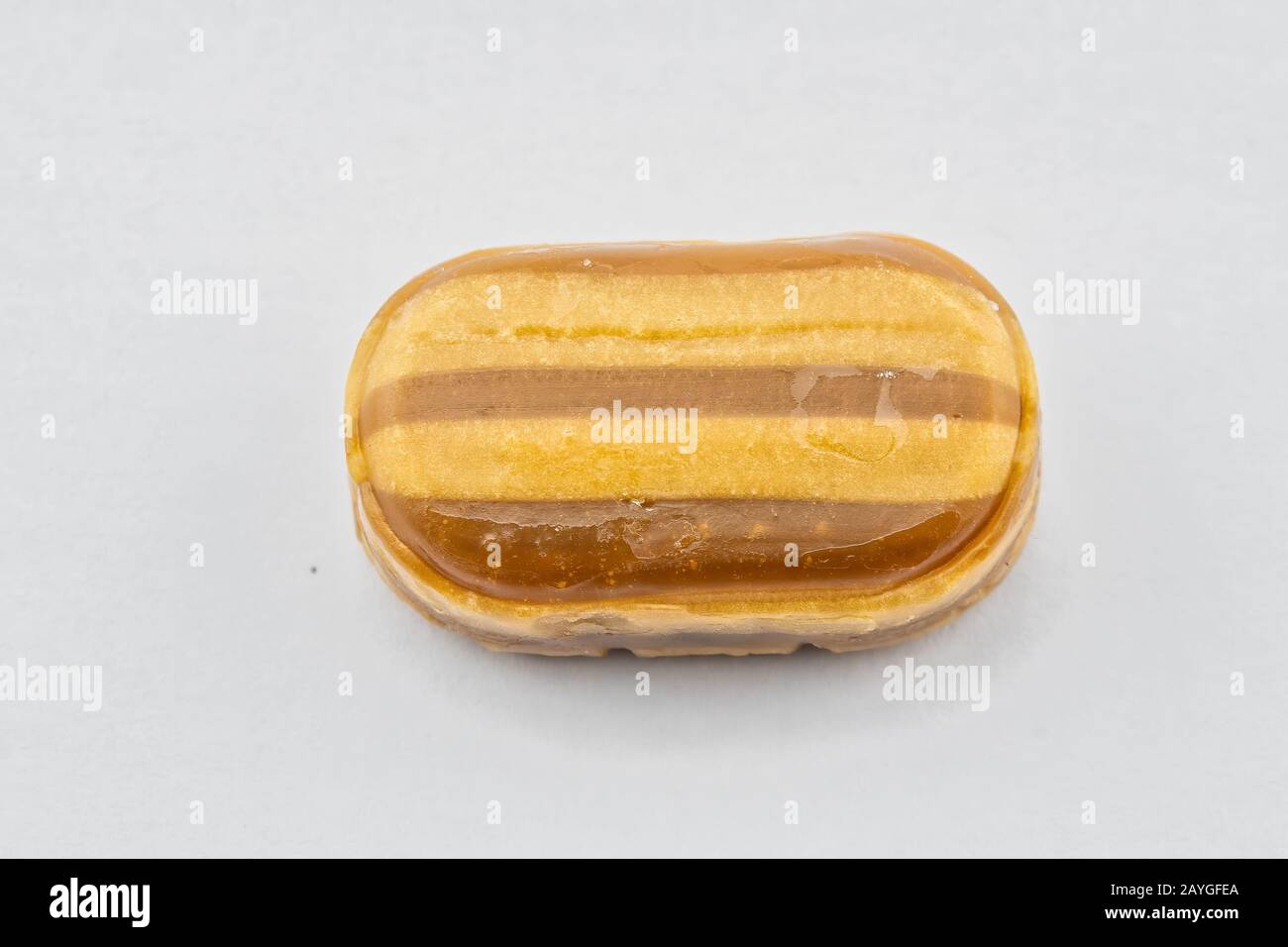 Single Mint Humbug sweet on a white background Stock Photo - Alamy