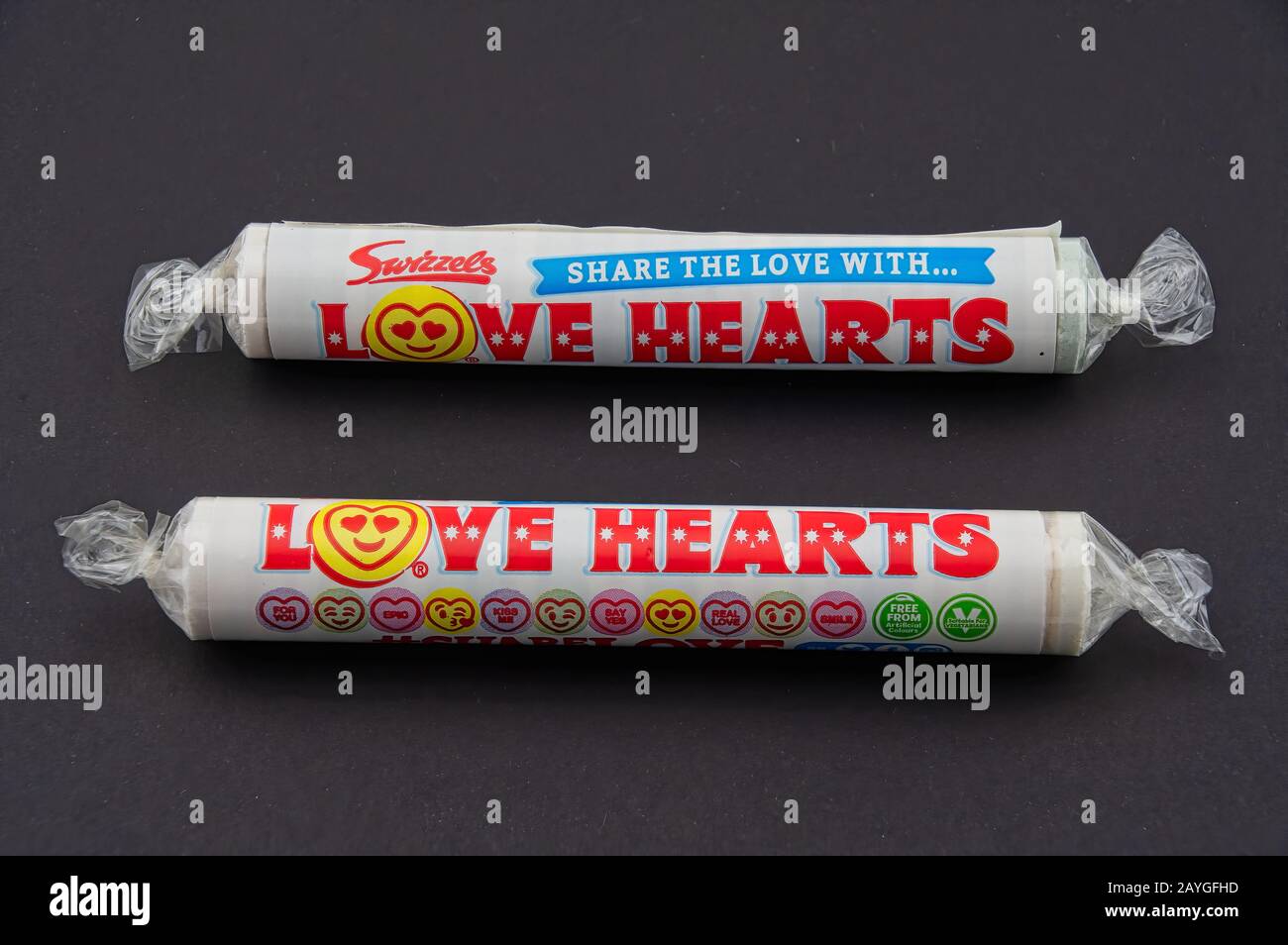 CHESTER, UNITED KINGDOM - FEBRUARY 05th, 2020: A packet of Love Heart ...