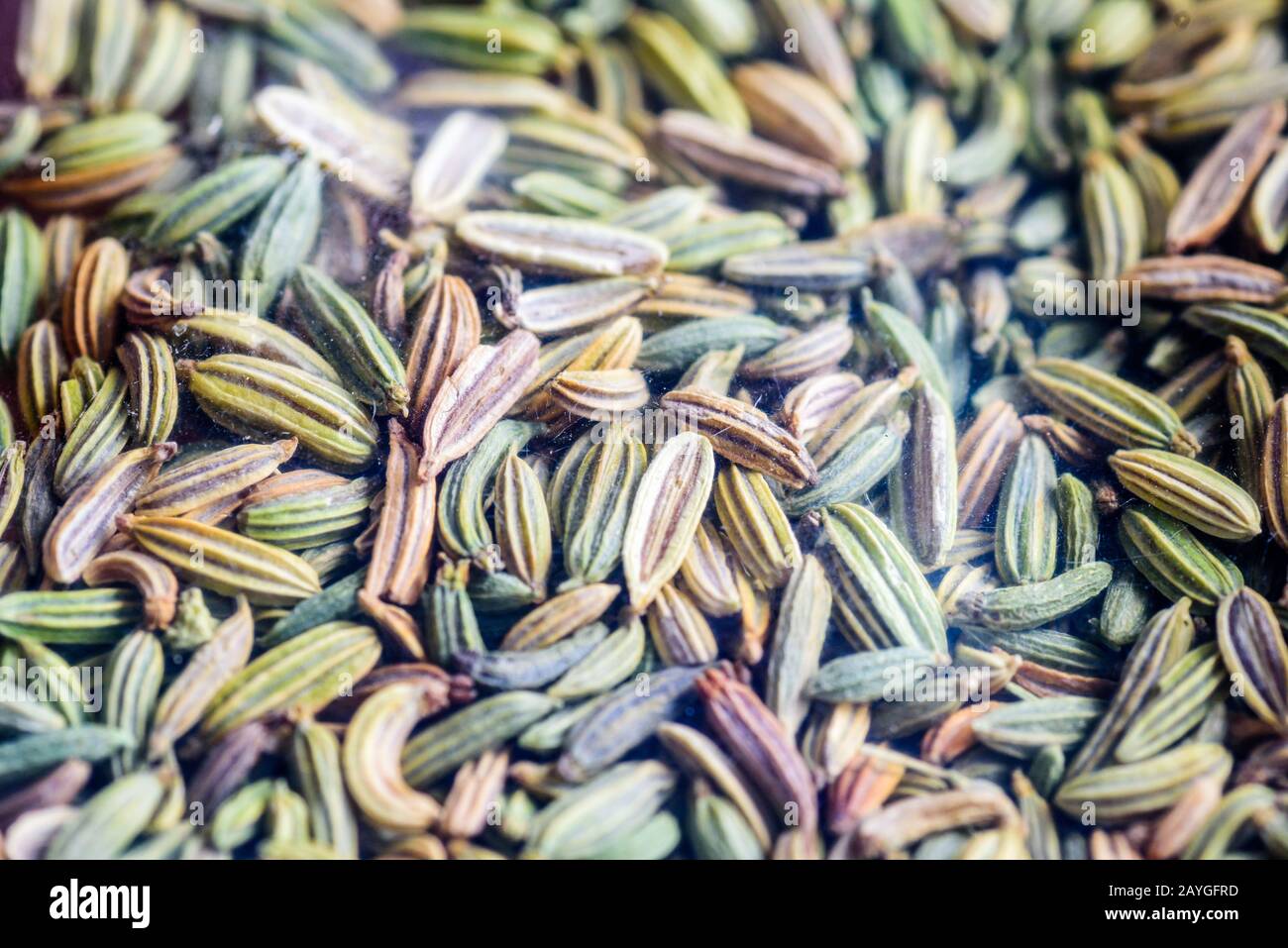 fennel seeds in plastic packaging ready to be brewed as tea Stock Photo ...