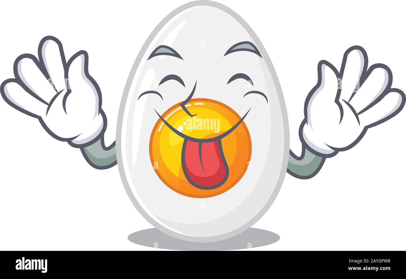 Funny boiled egg mascot design with Tongue out Stock Vector Image & Art ...