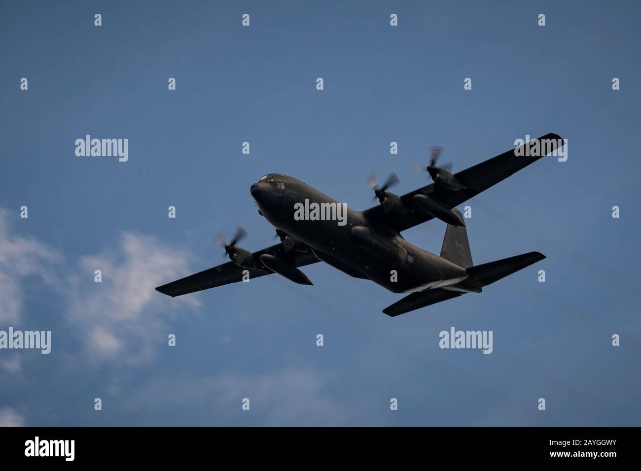 Royal Canadian Air Force C-130J Hercules transport aircraft in the air ...