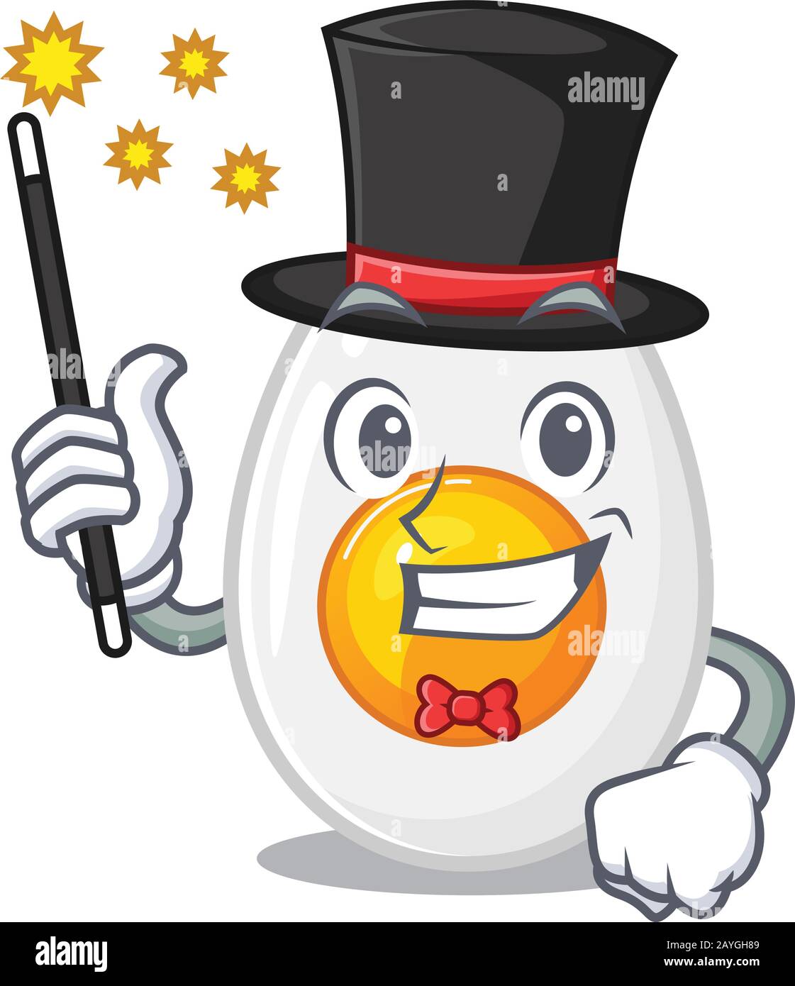 A picture of boiled egg performance as a Magician Stock Vector Image ...