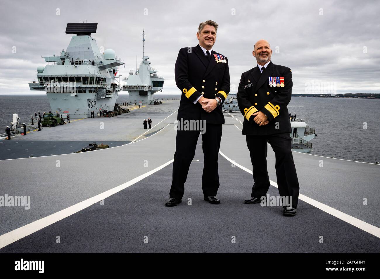 Royal Navy Commodore Michael Utley and Royal Canadian Navy Rear-Admiral ...