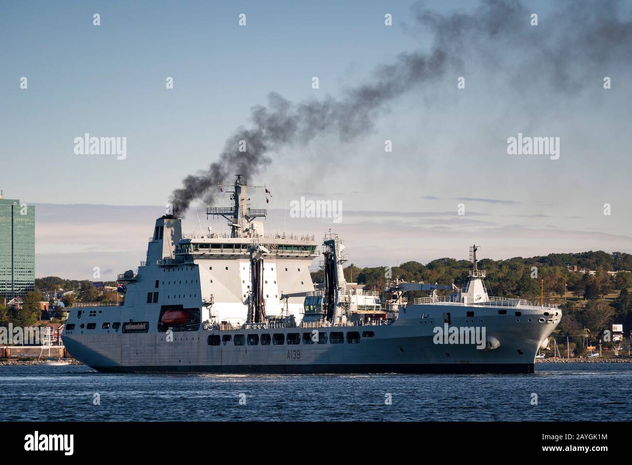 Royal Fleet Auxiliary ship Tideforce in Halifax, Nova Scotia, Canada ...