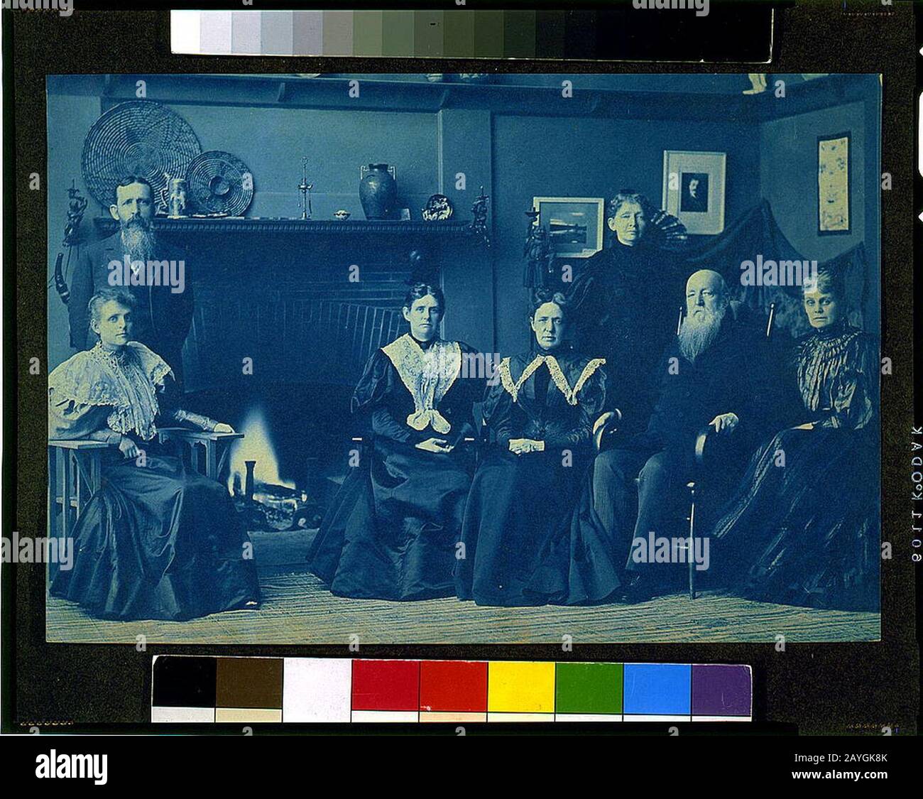 Frances Benjamin Johnston posed with six members of her family, by ...