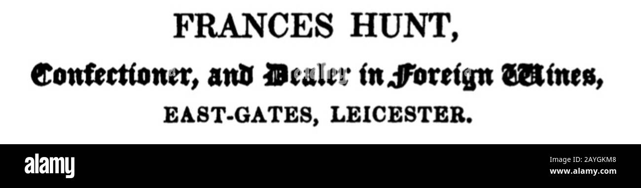 Frances Hunt Leicester Stock Photo - Alamy