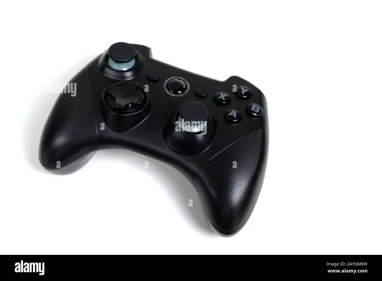 Playing joystick on a white background.Games and entertainment Stock ...