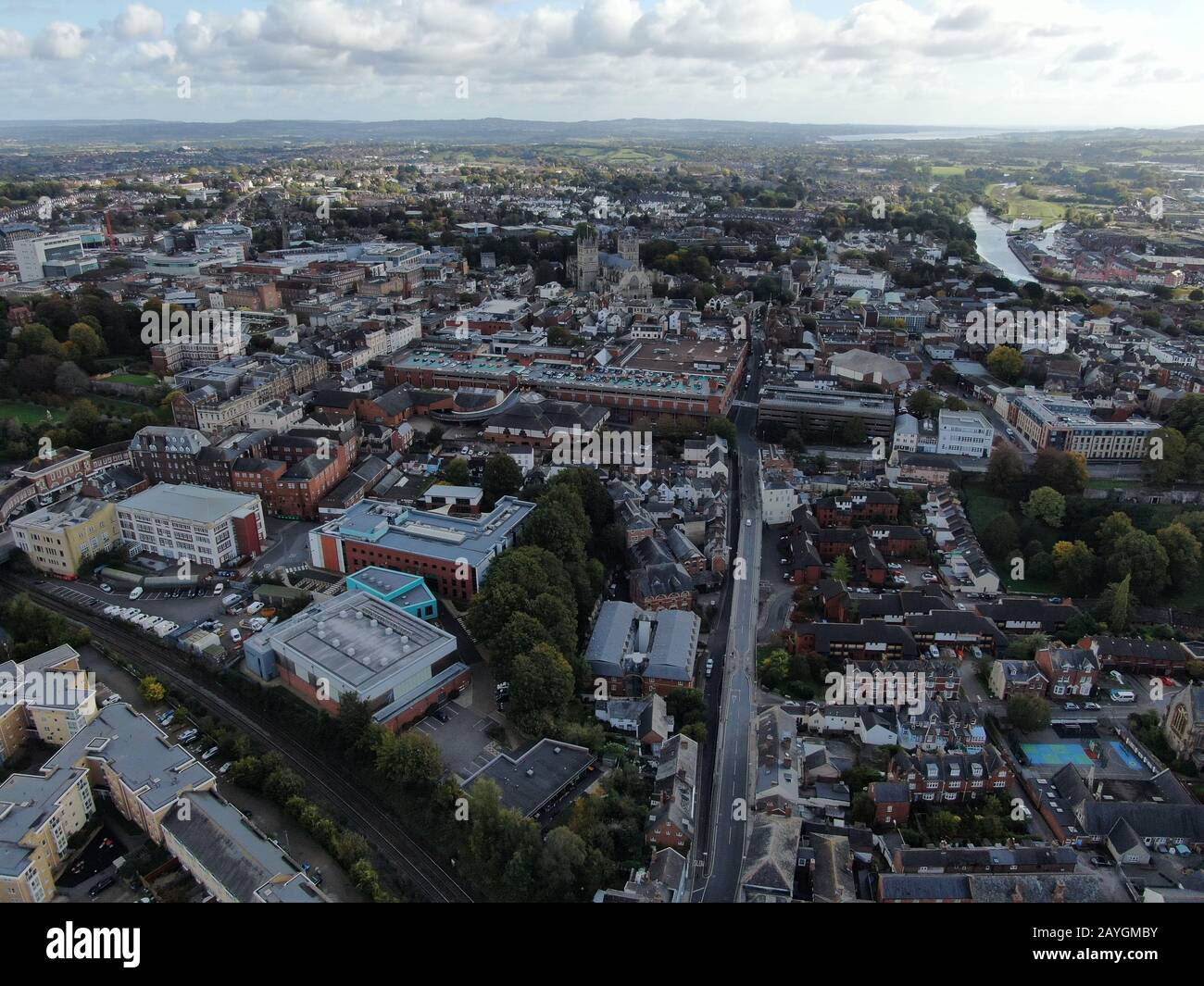 Devon Exeter Aerial View High Resolution Stock Photography and Images ...