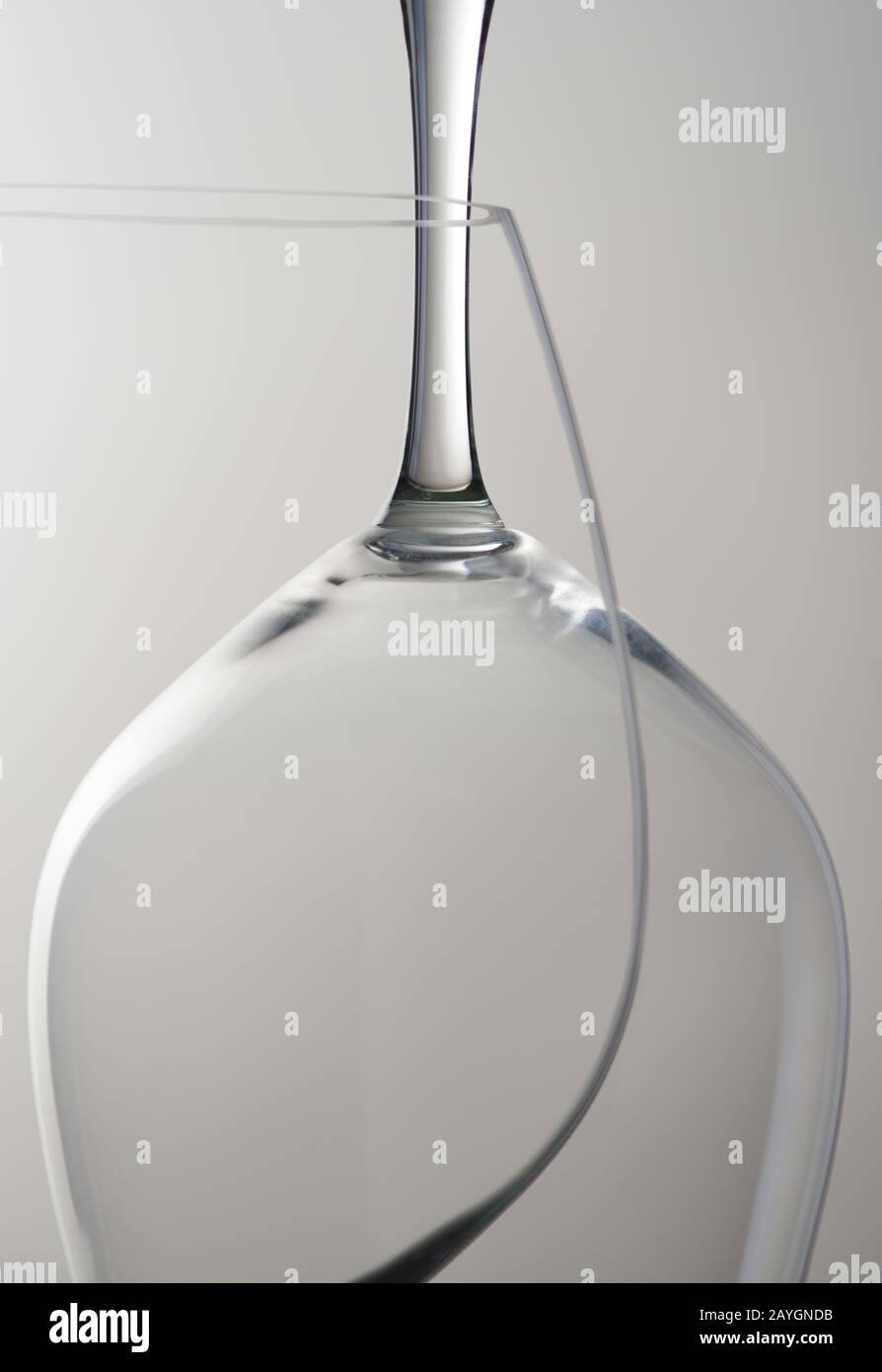 Wine Glass Abstract: Two wine glasses closeup overlapping with one ...