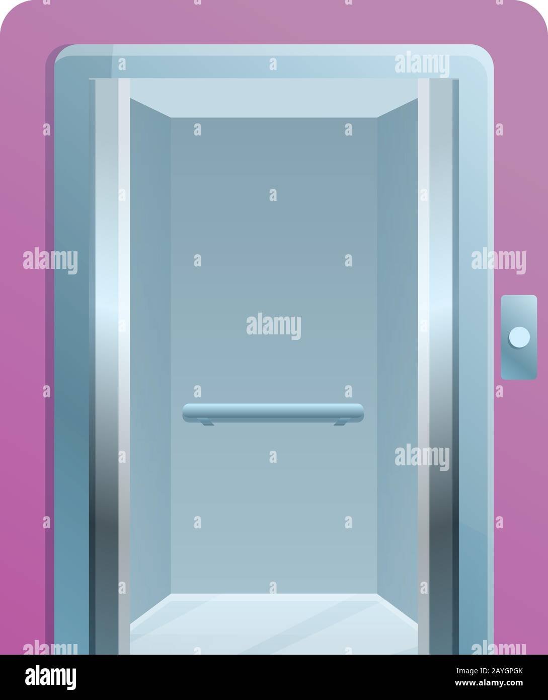 Open elevator icon. Cartoon of open elevator vector icon for web design ...