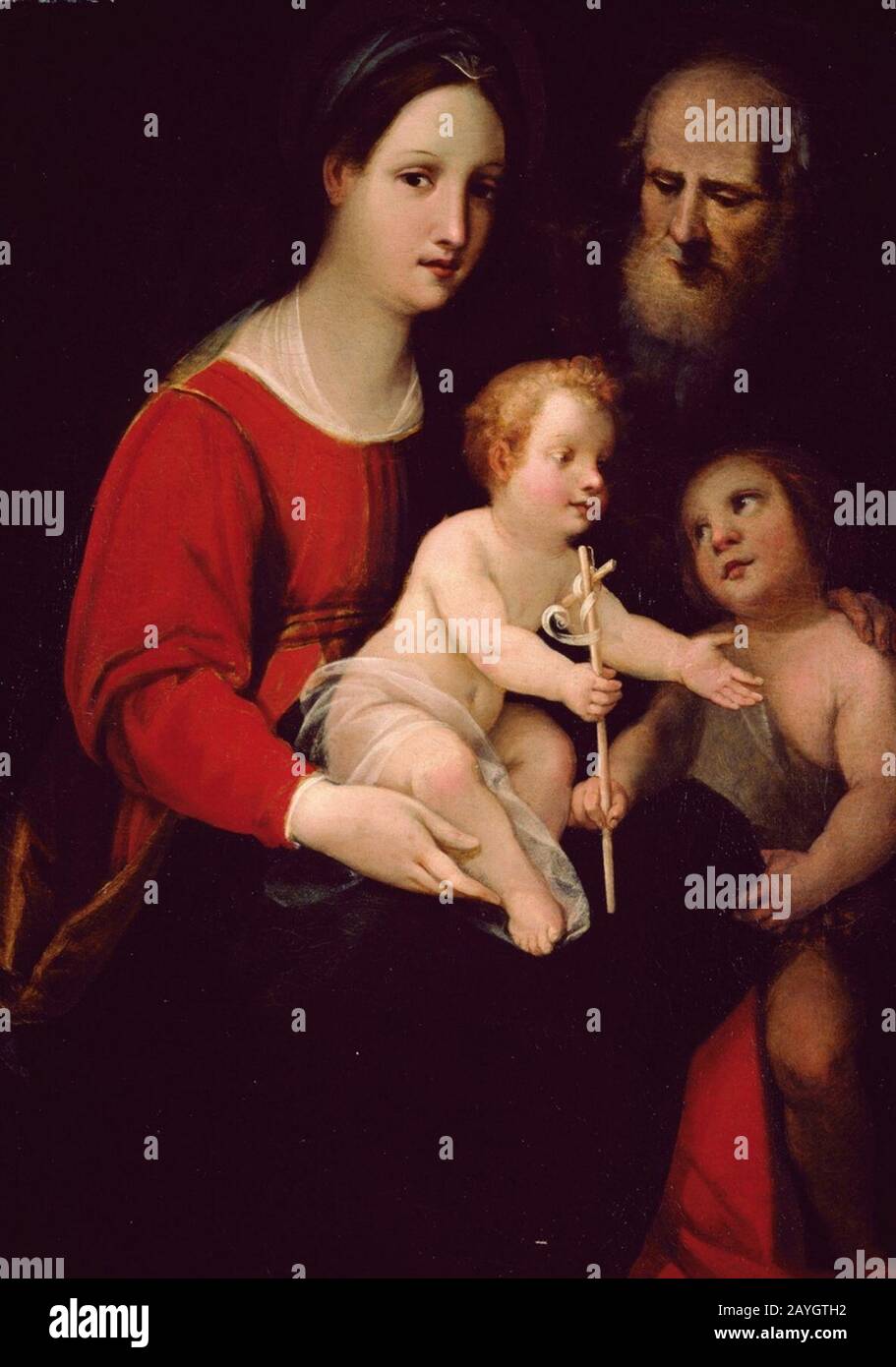 Francesco Rustici - Holy Family with St John Stock Photo - Alamy