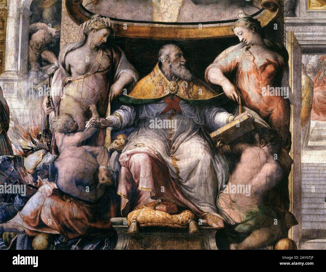 Francesco Salviati - History of Paul III (detail Stock Photo - Alamy