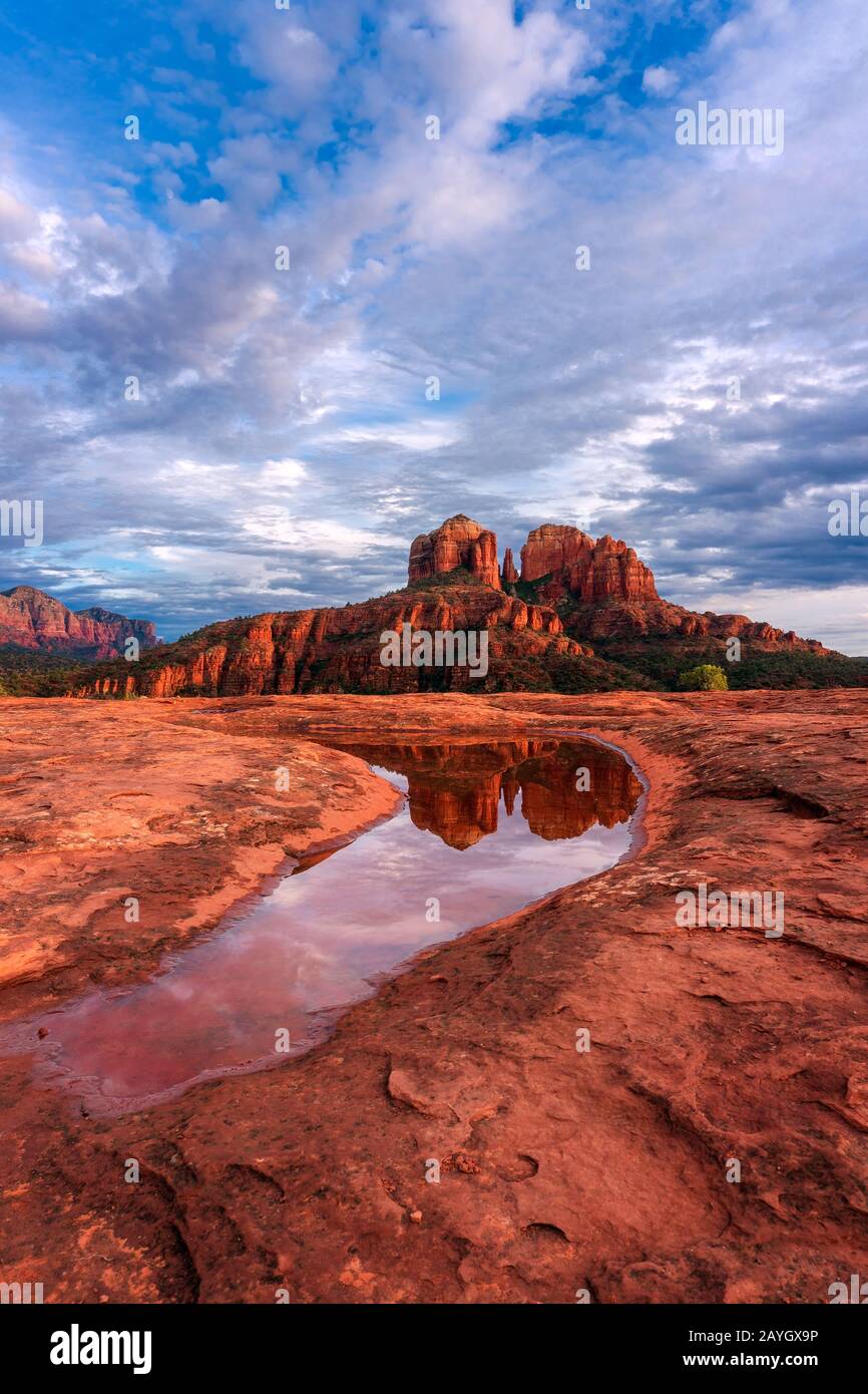 Red Rocks Reflecting In The Water High Resolution Stock Photography and ...