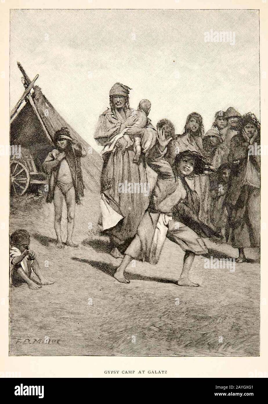 Francis Davis Millet - Gypsy camp at Galatz Stock Photo - Alamy