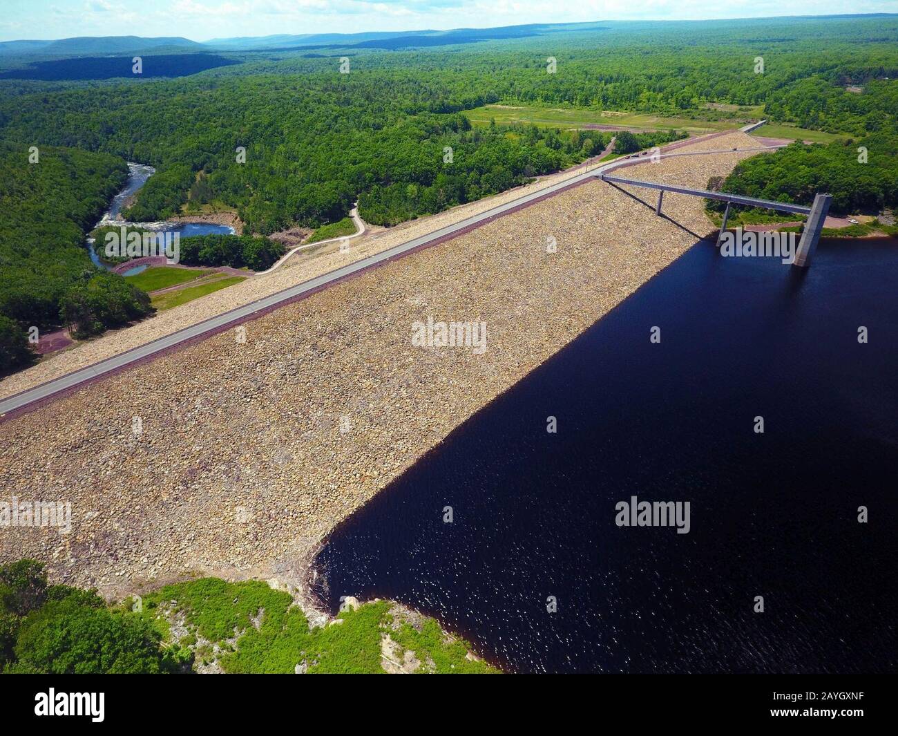 Francis E. Walter Dam And Reservoir Side View Stock Photo - Alamy