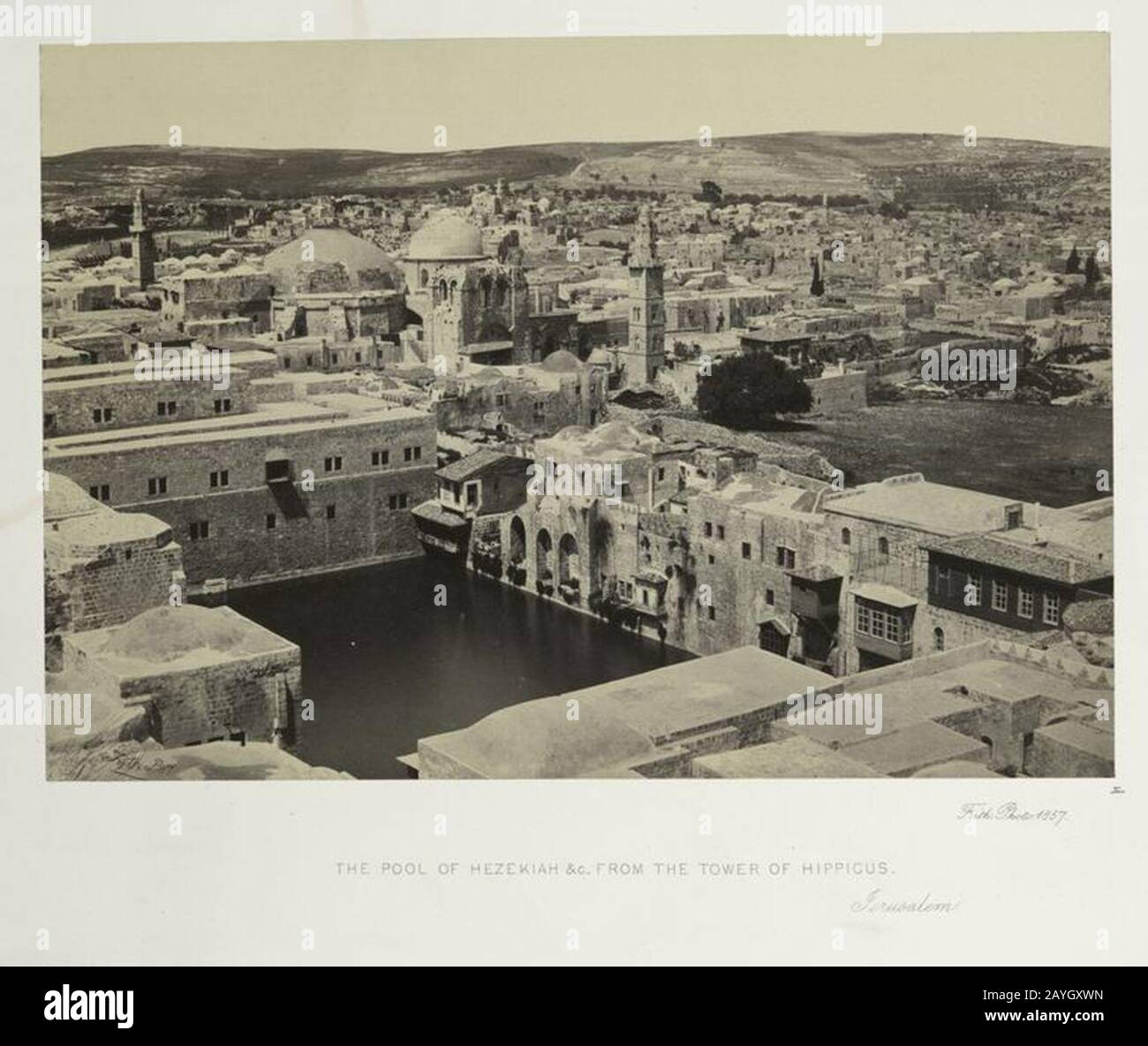 Francis Frith. The Pool of Hezekiah from the Tower of Hippicus. 1857 ...