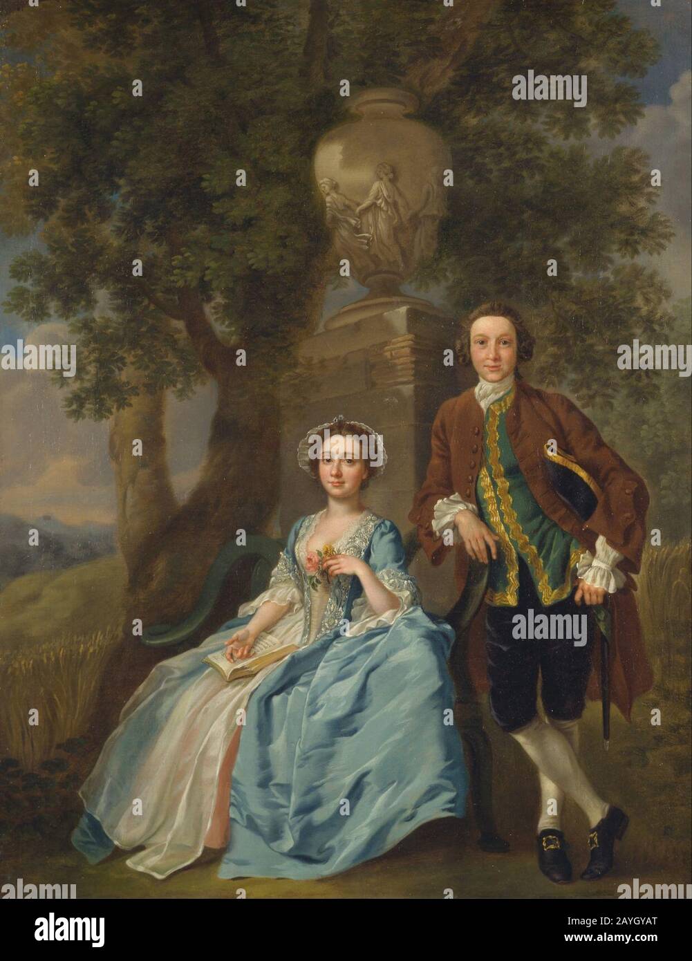 Francis Hayman - George and Margaret Rogers Stock Photo - Alamy