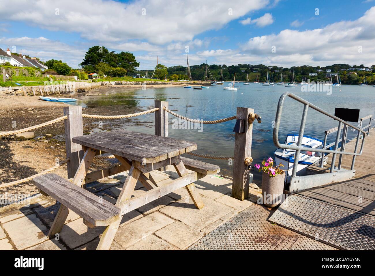 The picturesque village of Mylor Cornwall England UK Stock Photo - Alamy