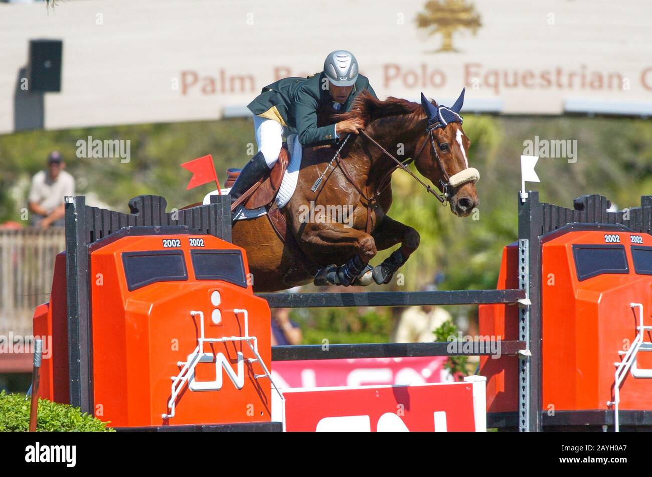 CSIO Wellington, CN 1.45m Speed Class, Sergio Campos (BRA) riding ...