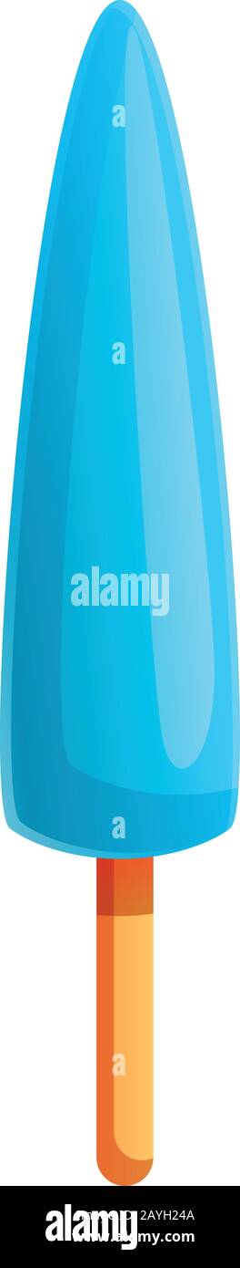 Blue ice cream icon. Cartoon of blue ice cream vector icon for web ...