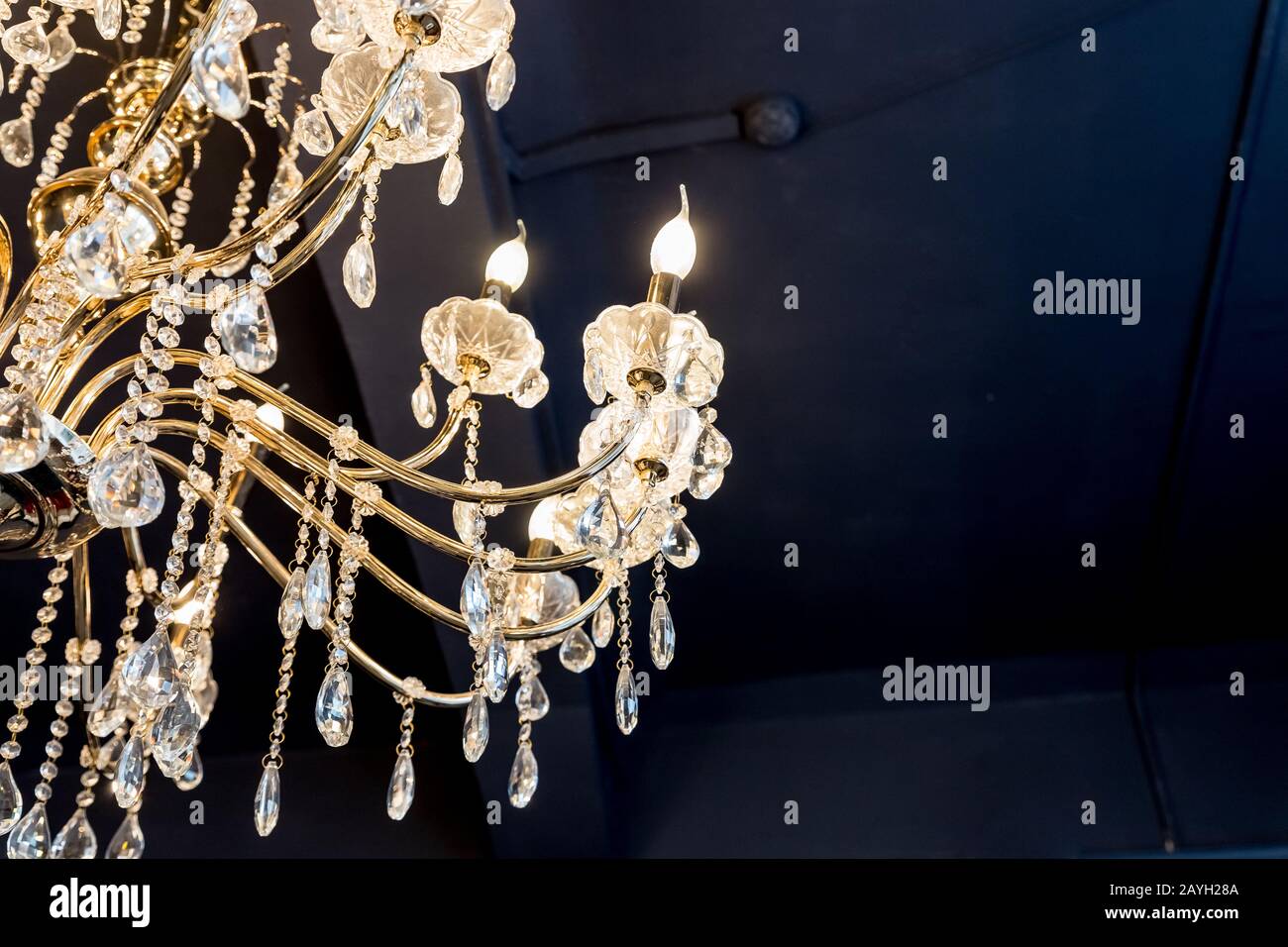 Old Antique Ceiling light. Vintage light candles hanging from ceilings ...