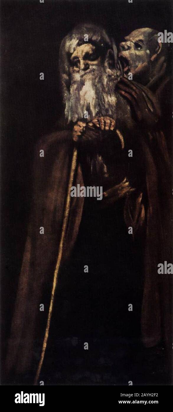 Francisco de Goya y Lucientes - Two Monks Stock Photo - Alamy