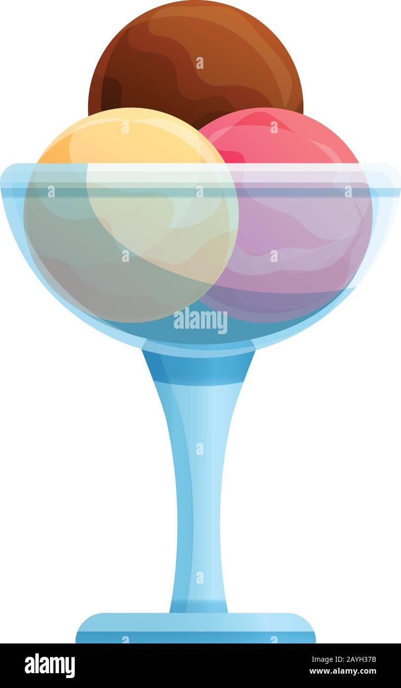 Restaurant ice cream balls icon. Cartoon of restaurant ice cream balls ...